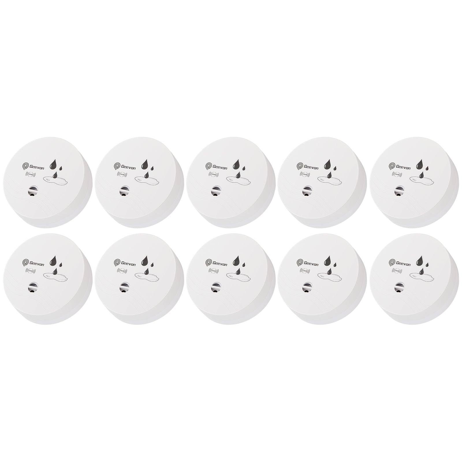 Geevon 10 Pack Water Leak Detectors for Home, 100dB Water Sensor Alarm ...